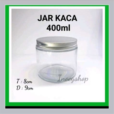 Jual Toples Beling Kaca Tutup Stainless Aluminium Silver Kedap 400ML