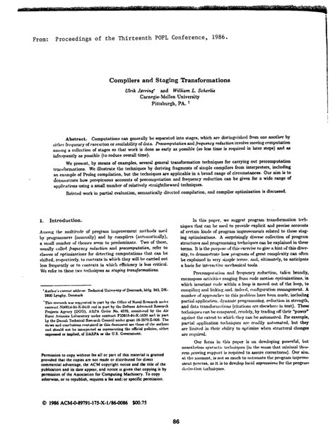 pdf compilers and staging transformations