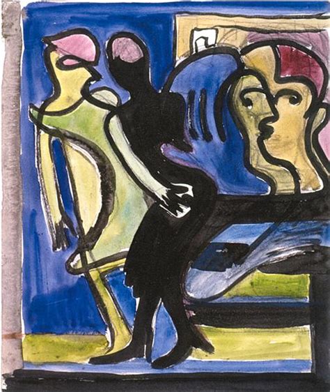 View Into A Cafe 1935 Ernst Ludwig Kirchner Watercolor And Ink