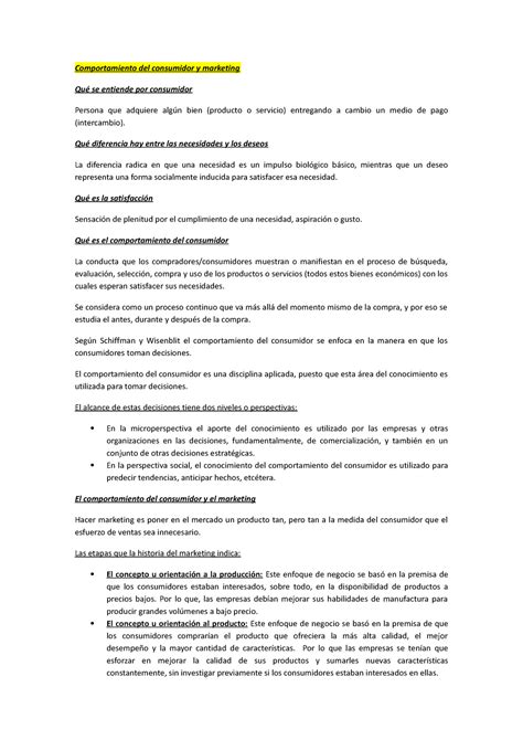 Resumen Comp Consumidor Modulos Y Comportamiento Del Consumidor Y
