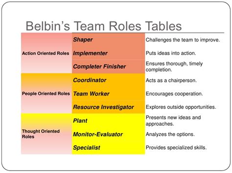Belbin Team Roles Pasaed