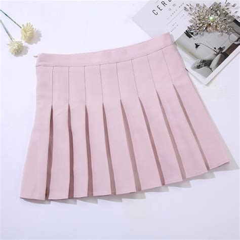 Jupe courte Mini jupes courtes plissées taille haute 20FA Light pink