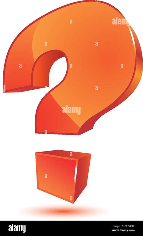 Orange 3d Question Mark Stock Vector Image Art Alamy