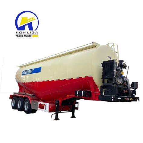 Bulk Fly Ash V Type Axle Cbm Cement Powder Tanker Transport Semi