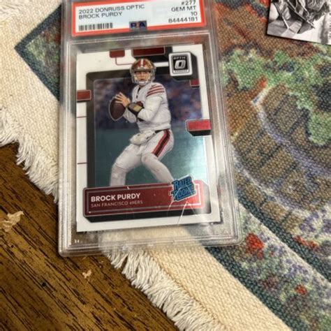 2022 Donruss Optic 277 Brock Purdy Rookie Card PSA 10 GEM MINT EBay