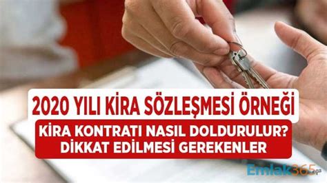 2020 Kira Sözleşmesi Örneği Kira Sözleşmesi Nasıl Doldurulur