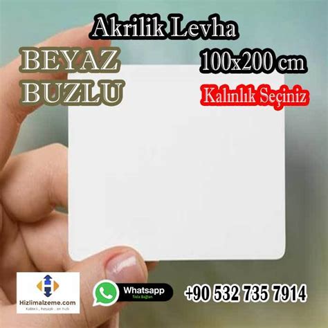20 mm Beyaz Buzlu Akrilik Dökme Pleksi 100x200 cm