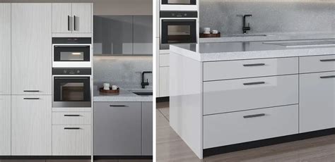 Glossy Light Gray RTA Cabinets Wholesale OPPEIN