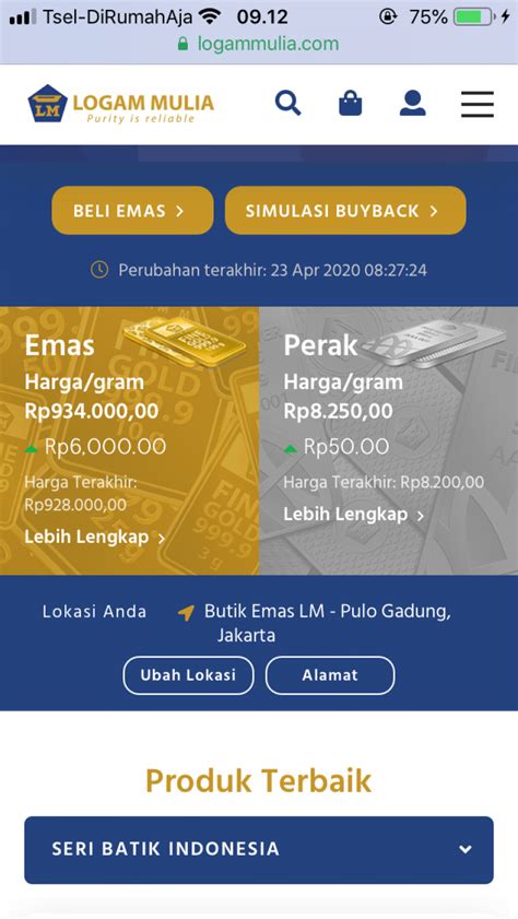 Harga Logam Mulia Hari Ini Dari Pt Antam Tbk Newstempo