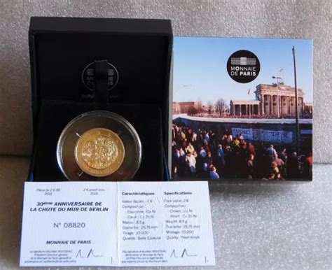 FRANCE 2019 COFFRET 2 Euro BE Chute Du MUR De BERLIN 2