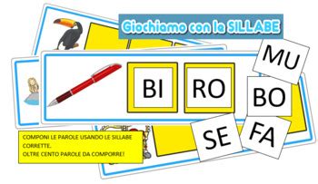 SILLABE IN GIOCO Un Gioco Per Imparare A Scrivere Componendo Le Sillabe