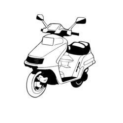 Coloriages Scooter Transport Dessins à colorier Coloriages à