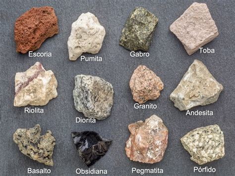 Tipos de rocas ígneas sedimentarias y metamórficas con ejemplos