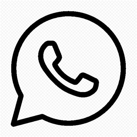 Whatsapp Black Logo Icon Transparent PNG Citypng