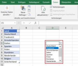 So Erstellst Du Eine Dropdown Liste In Excel Hands On Excel