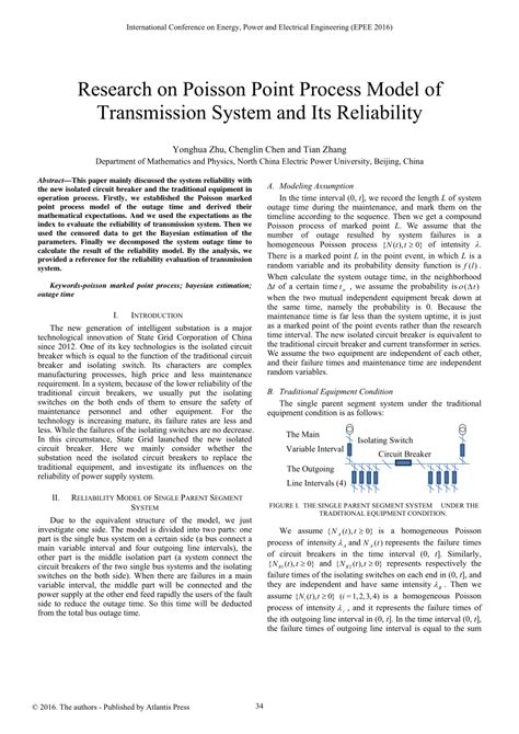pdf research on poisson point process model of transmission system and its reliability