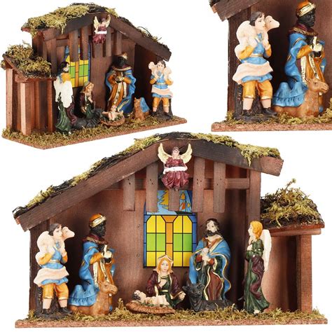 FIGURKI BOŻE NARODZENIE SZOPKA SZOPKI STAJENKA LED CA1029 Cena
