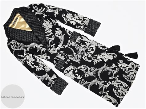 Men S Quilted Silk Luxury Dressing Gown Gentleman S Paisley Smoking
