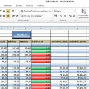 Planilha de Cotações Automáticas de Ações FII BDR s e ETFs da Bolsa