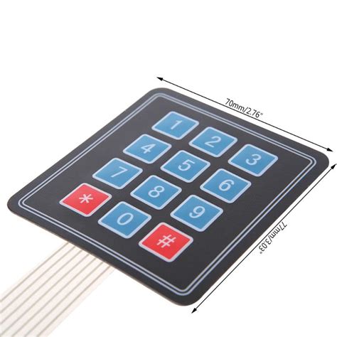 1PCS 4 X3 Matrix Array 12 Key Membrane Switch Keypad Keyboard