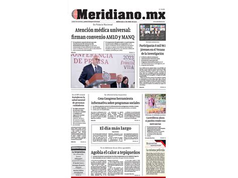 Edición impresa 21 de junio de 2023 Meridiano mx