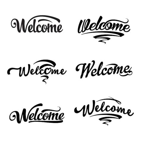 Letras De Bienvenida Cartel De Bienvenida Vector Vector Premium