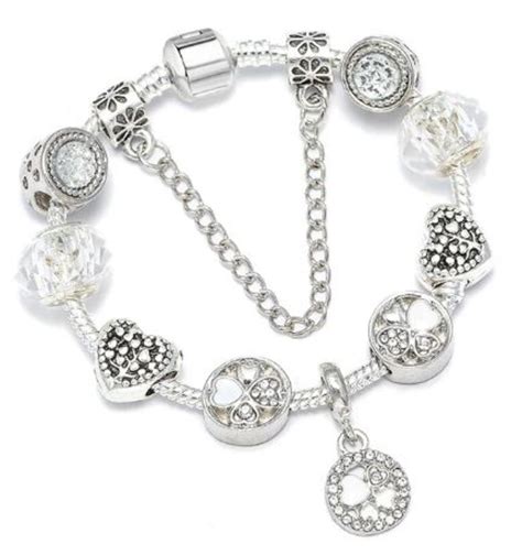 Authentische Pandora feine Armbänder Silber Farbe Charms Etsy