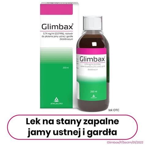 Glimbax 0 74 mg ml roztwór do płukania jamy ustnej i gardła 200 ml