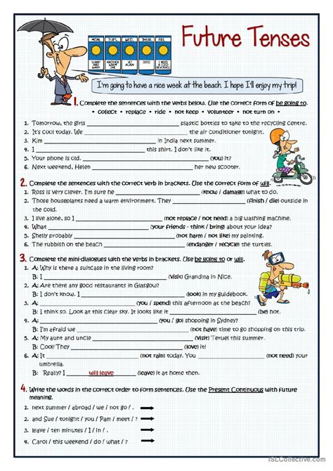 GRAMMAR FUTURE TENSES WILL BE G Deutsch DAF Arbeitsblätter pdf doc