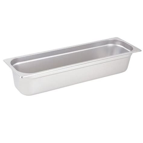 Bandeja para baño maría de acero inoxidable tamaño medio larga de 4