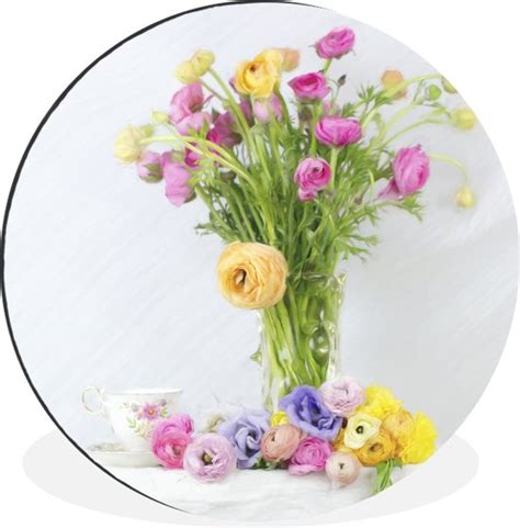 Wallcircle Wandcirkel Muurcirkel Stilleven Kleuren Bloemen