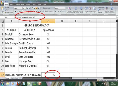 Formulas En Excel LA FUNCIÓN SI