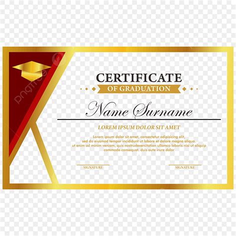 Marco De Borde De Graduación Certificado único PNG dibujos Certificado