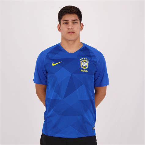 Brazil National Team Nike Youth 2018 Replica Away Jersey Blue