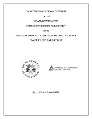 Fillable Online COLLECTIVE BARGAINING AGREEMENT Between The BOARD Fax