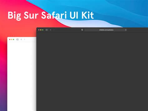 MacOS Big Sur Safari UI Kit Free Figma Resource Free Figma