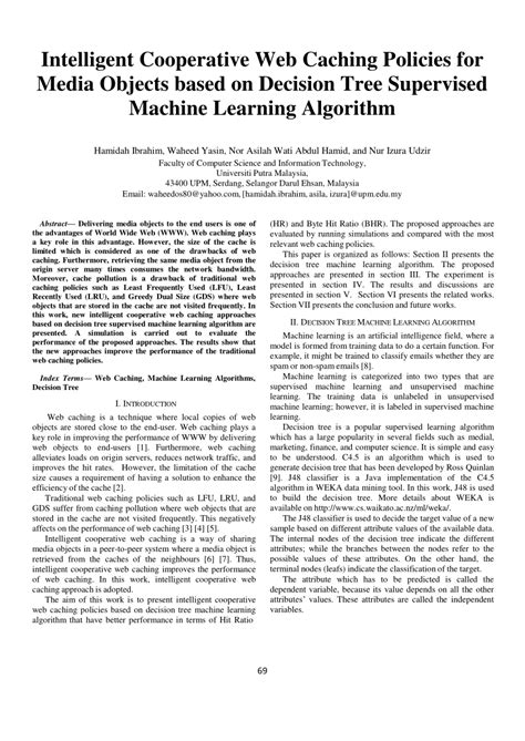 pdf intelligent cooperative web caching policies for media objects based on decision tree