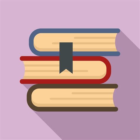 Icono de pila de libros ilustración plana del icono de vector de pila