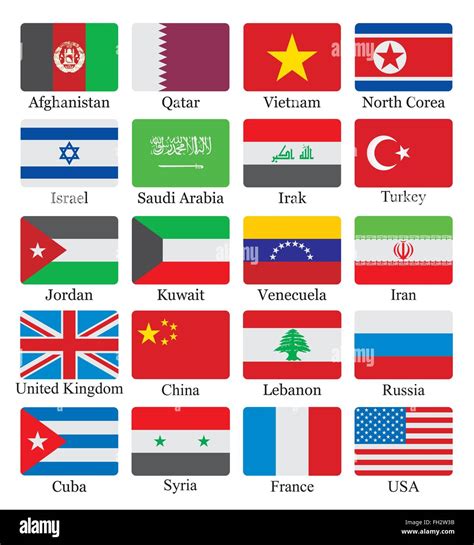 Todas las banderas del mundo Imágenes vectoriales de stock Alamy
