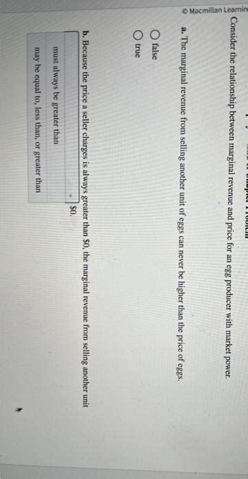 Solved Consider The Relationship Between Marginal Revenue Chegg