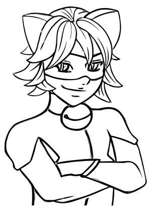 5 Free Printable Cat Noir Coloring Pages Sheets And Pictures For
