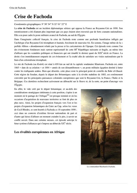 Calaméo La crise de Fachoda