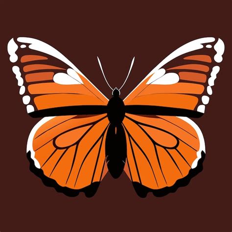 Belleza De La Mariposa Monarca En Vuelo Vector Premium