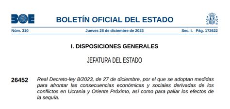 Real Decreto Ley 8 2023