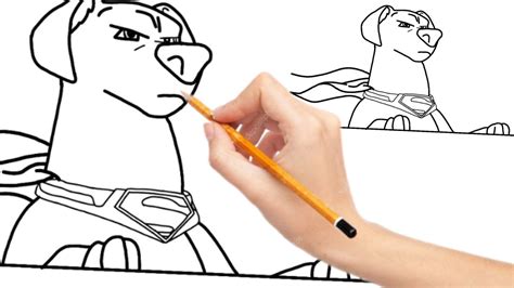 Cómo dibujar a krypto de DC liga de supermascotas YouTube