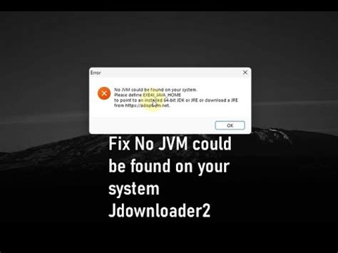 Fix No JVM Could Be Found On Your System YouTube