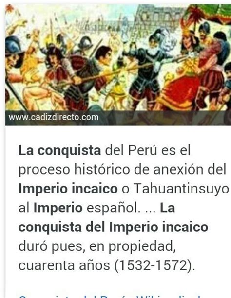 la conquista del imperio incaico resumen para niños Brainly lat