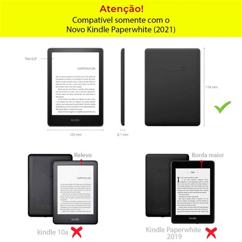 Capa Novo Kindle Paperwhite 11ª Geração 2021 tela 6 8 Polegadas WB