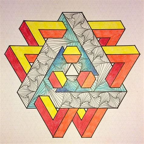 Impossible On Behance Geometric Drawing Sacred Geometry Art