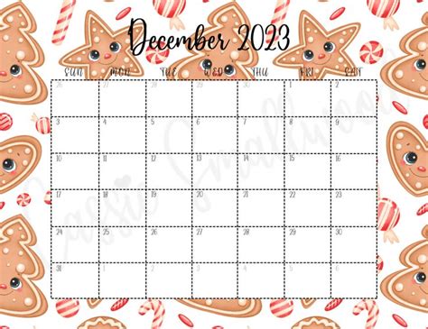 Cute Free Printable Monthly Calendar 2023 Cassie Smallwood Free